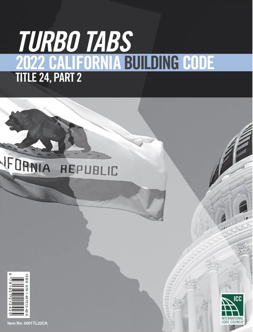 Turbo Tabs: 2022 California Building Code, Title 24, Part 2 — BNi ...