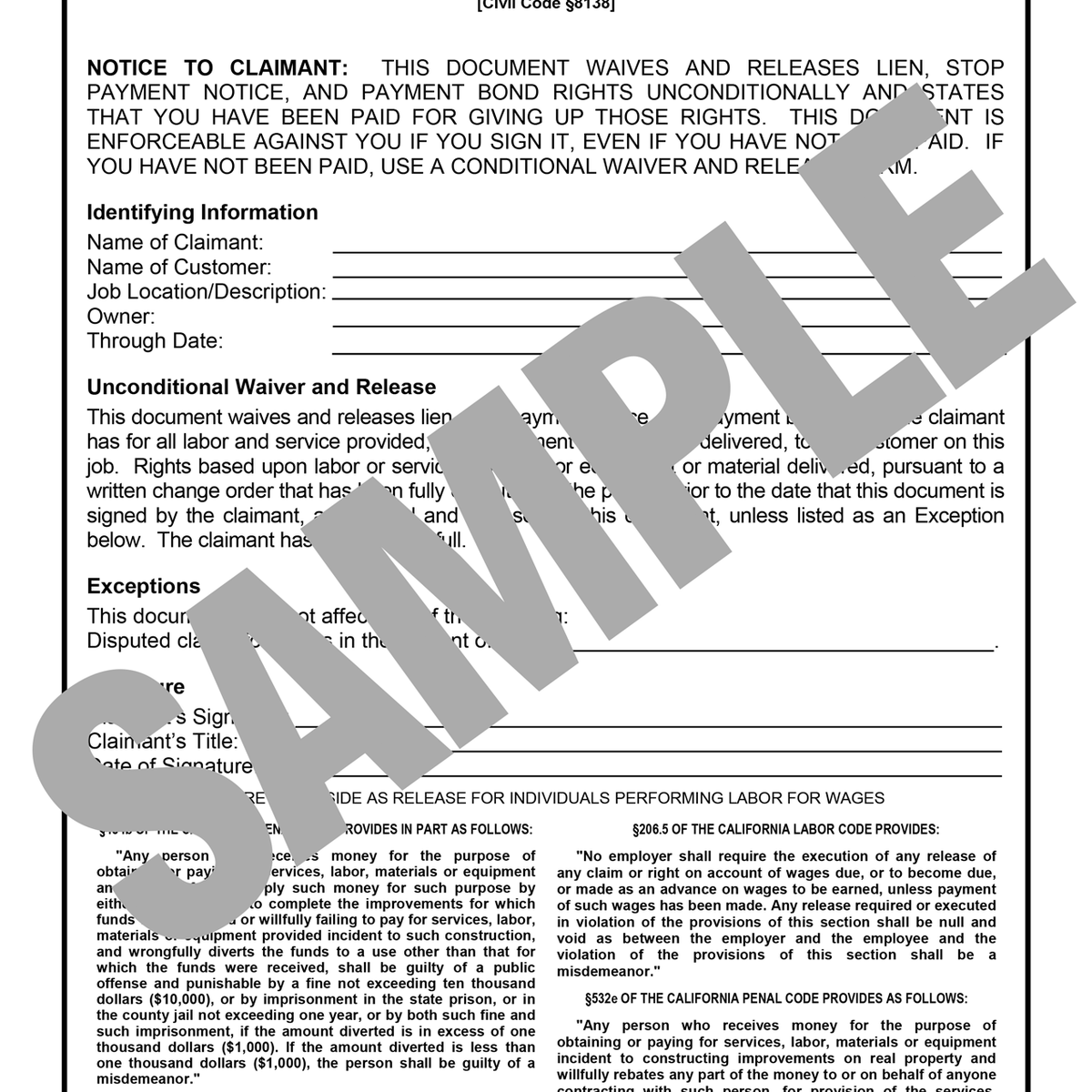 release full payment