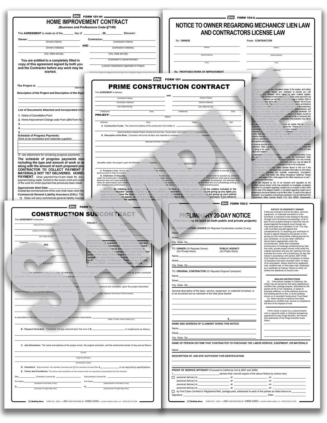 BNi Complete Forms and Contracts (Reusable PDF Format) — BNi Building News
